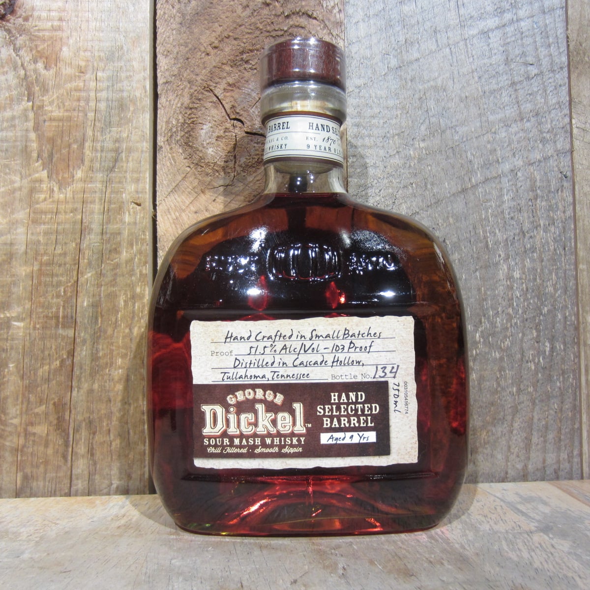 George Dickel Hand Select Barrel 9yr 103 Proof 750ml - Oak and Barrel