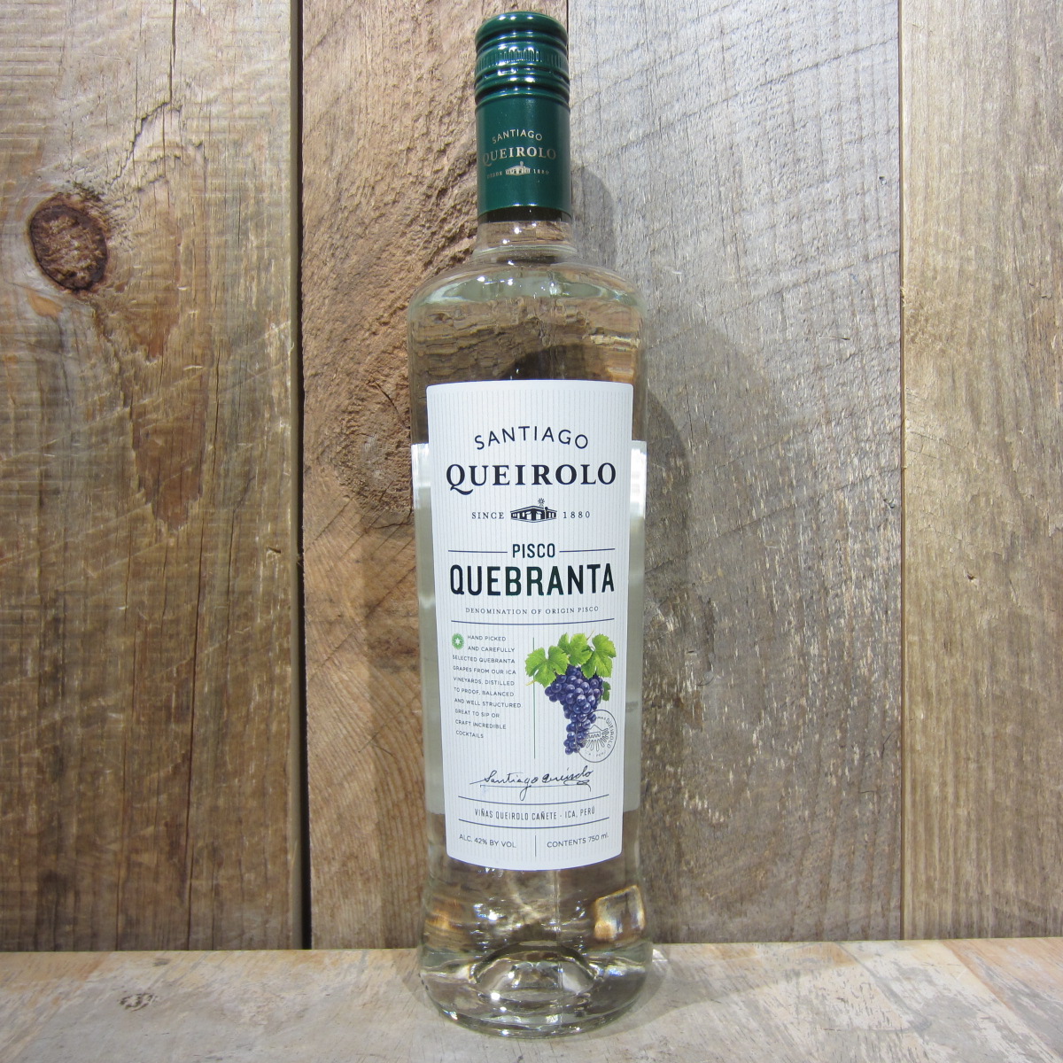 Santiago Queirolo Pisco Uva Quebranta 750ml - Oak and Barrel
