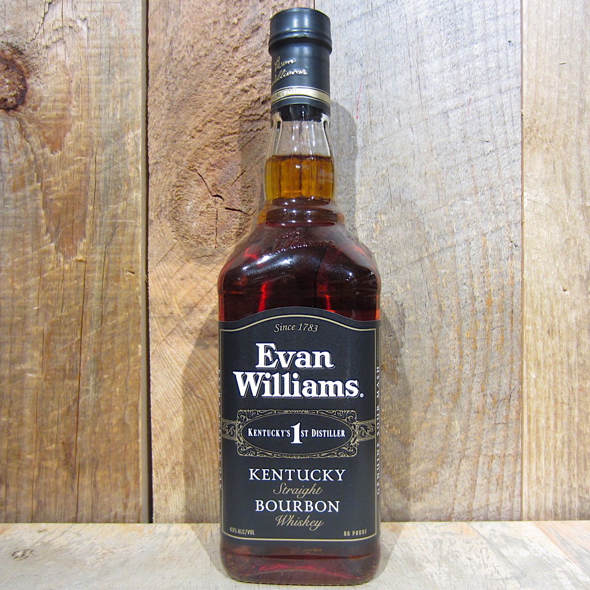 Evan Williams Black Label Bourbon 750ml Oak And Barrel